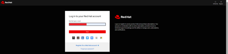 Red Hat Enterprise Linux (RHEL)9.2のダウンロード及び初期セットアップ手順