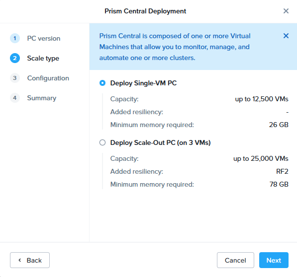[Nutanix]Prism Centralのデプロイ方法(NWの新規作成方法を含む)