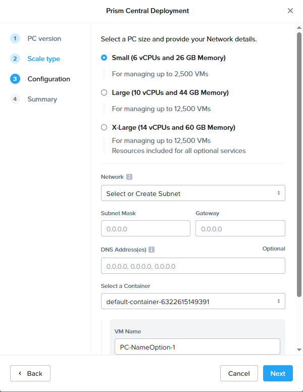 [Nutanix]Prism Centralのデプロイ方法(NWの新規作成方法を含む)